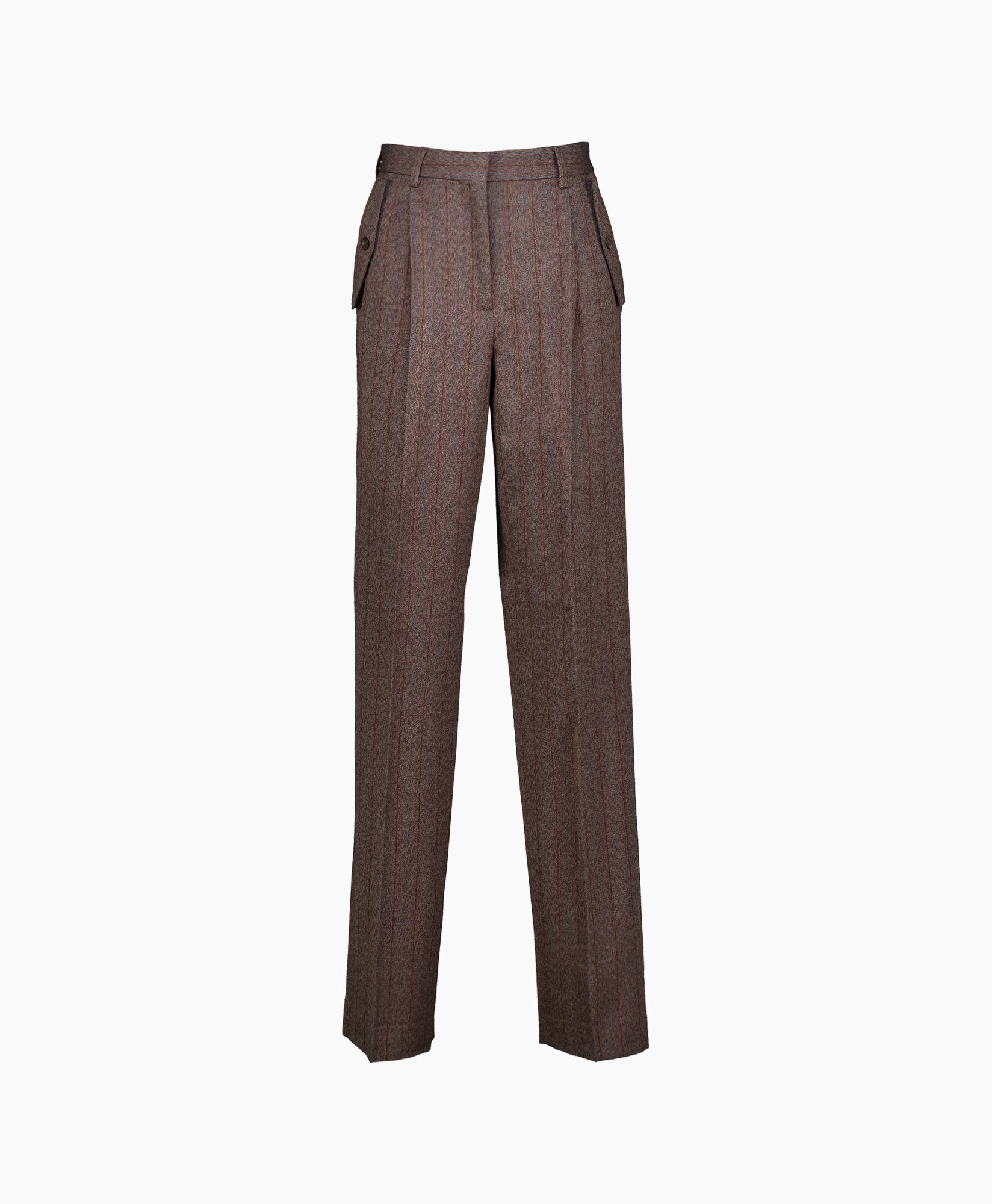 Golden Goose Broek Journey W's Wide Leg Naomi Pinstripe Bruin