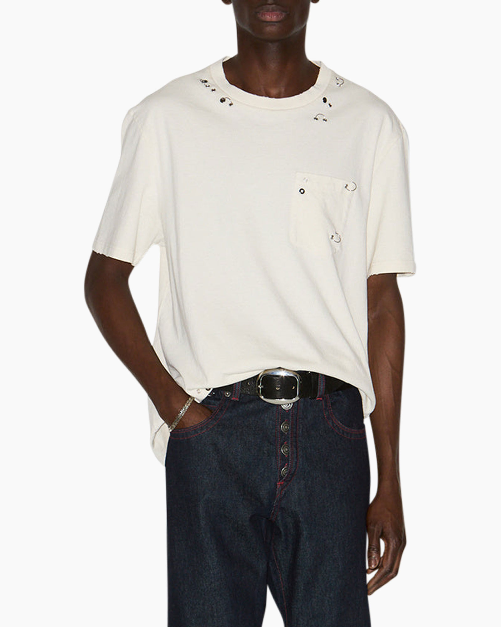 Isabel Marant T-shirt Korte Mouw Yezrane-gd Ecru