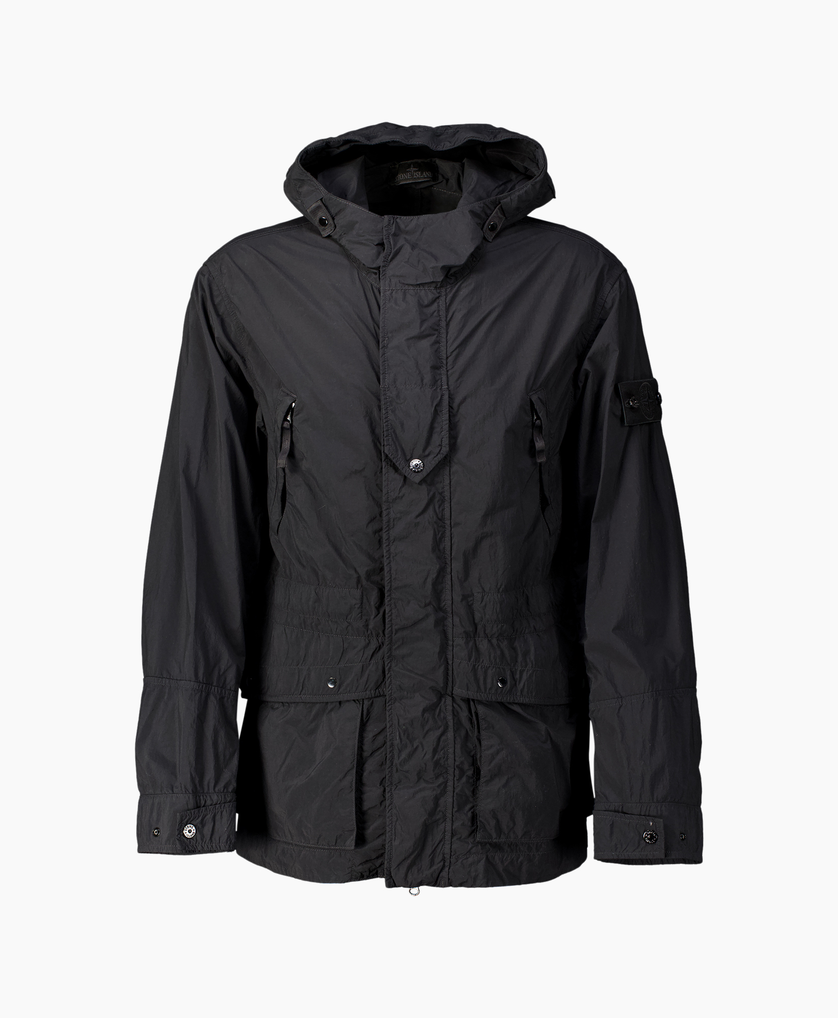 Stone Island Parka Nylon Smerigliato Ghost Piece Zwart