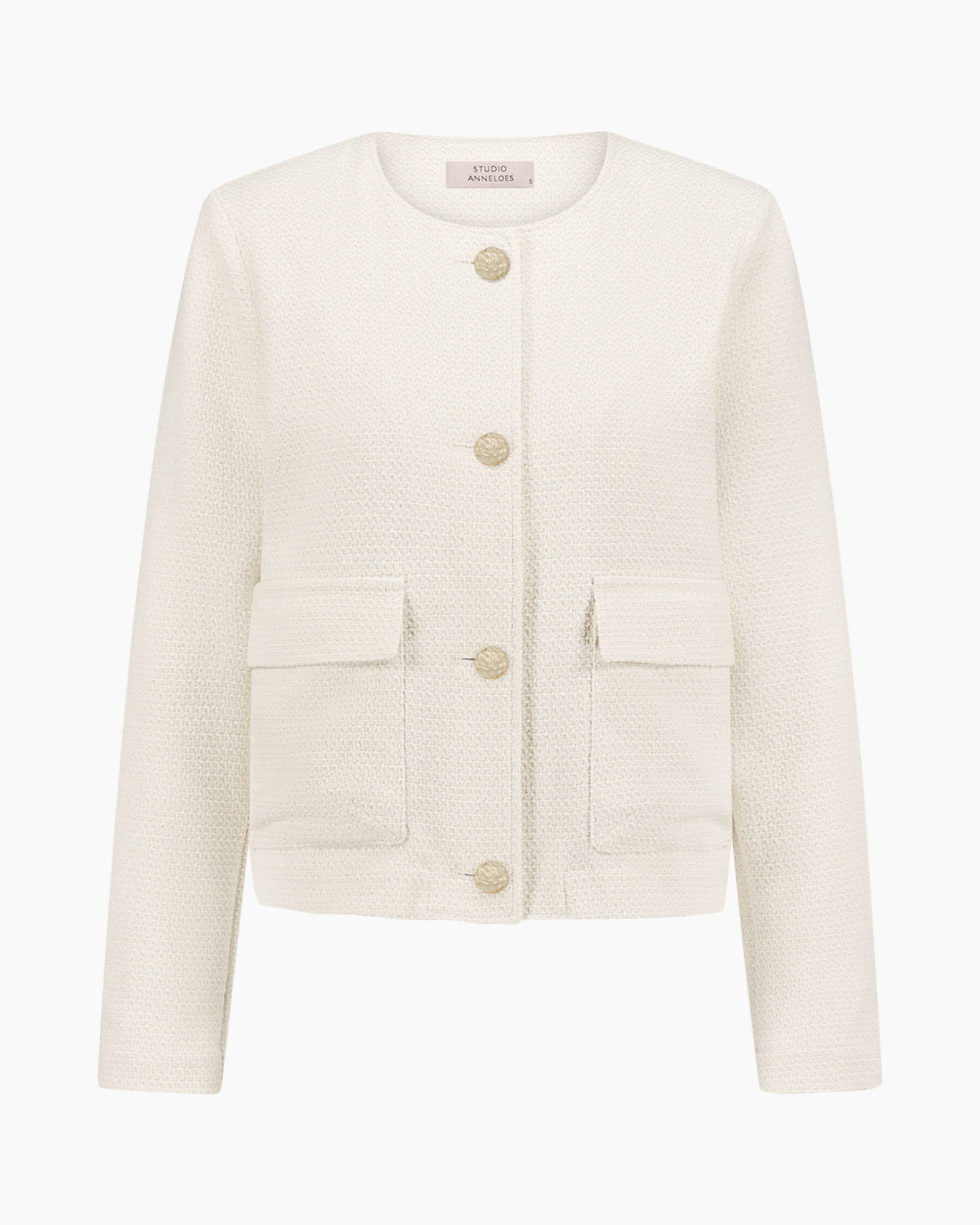 Studio Anneloes Jack Berber Tweed Jacket Off White