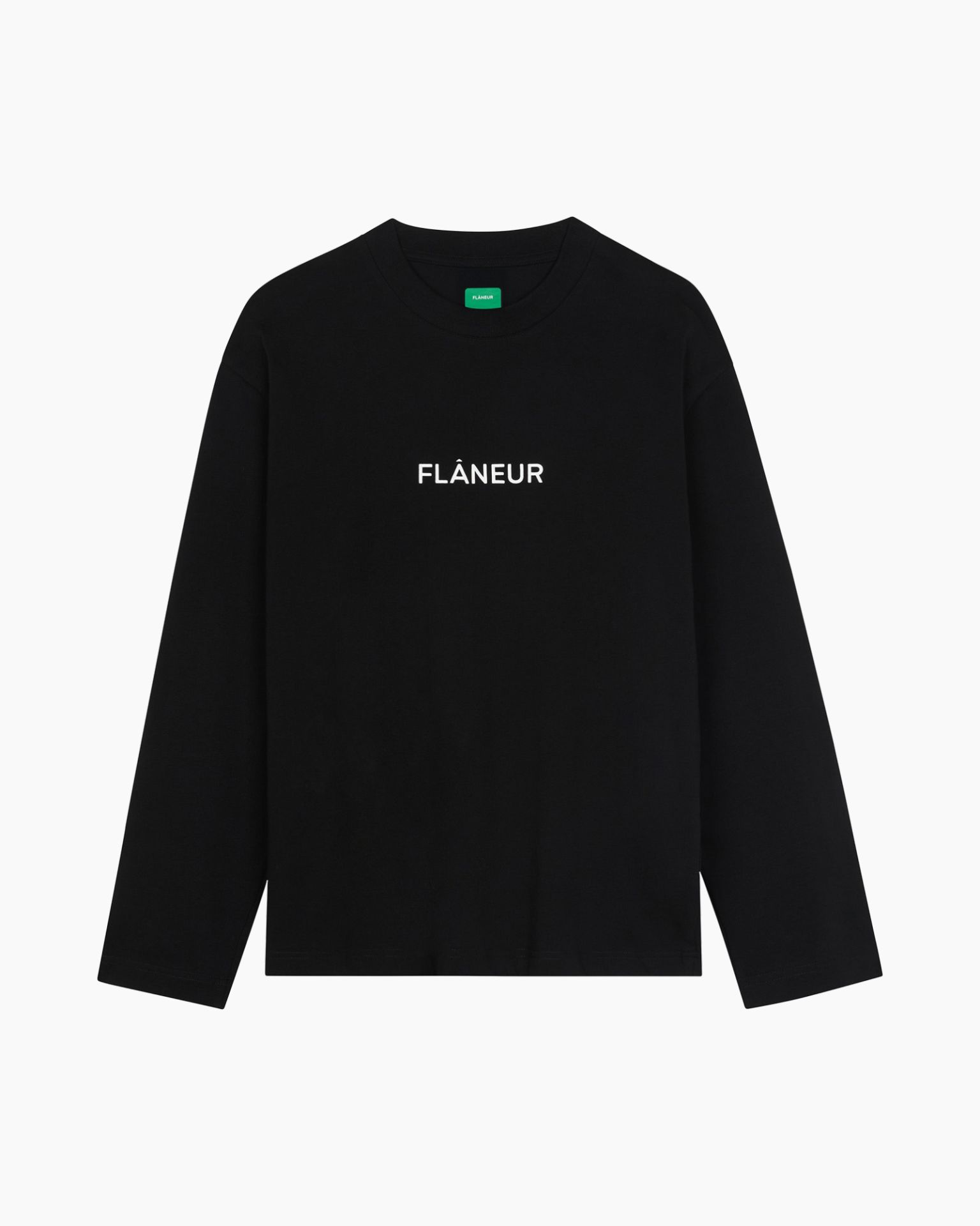 Flaneur Longsleeve Box Logo Zwart